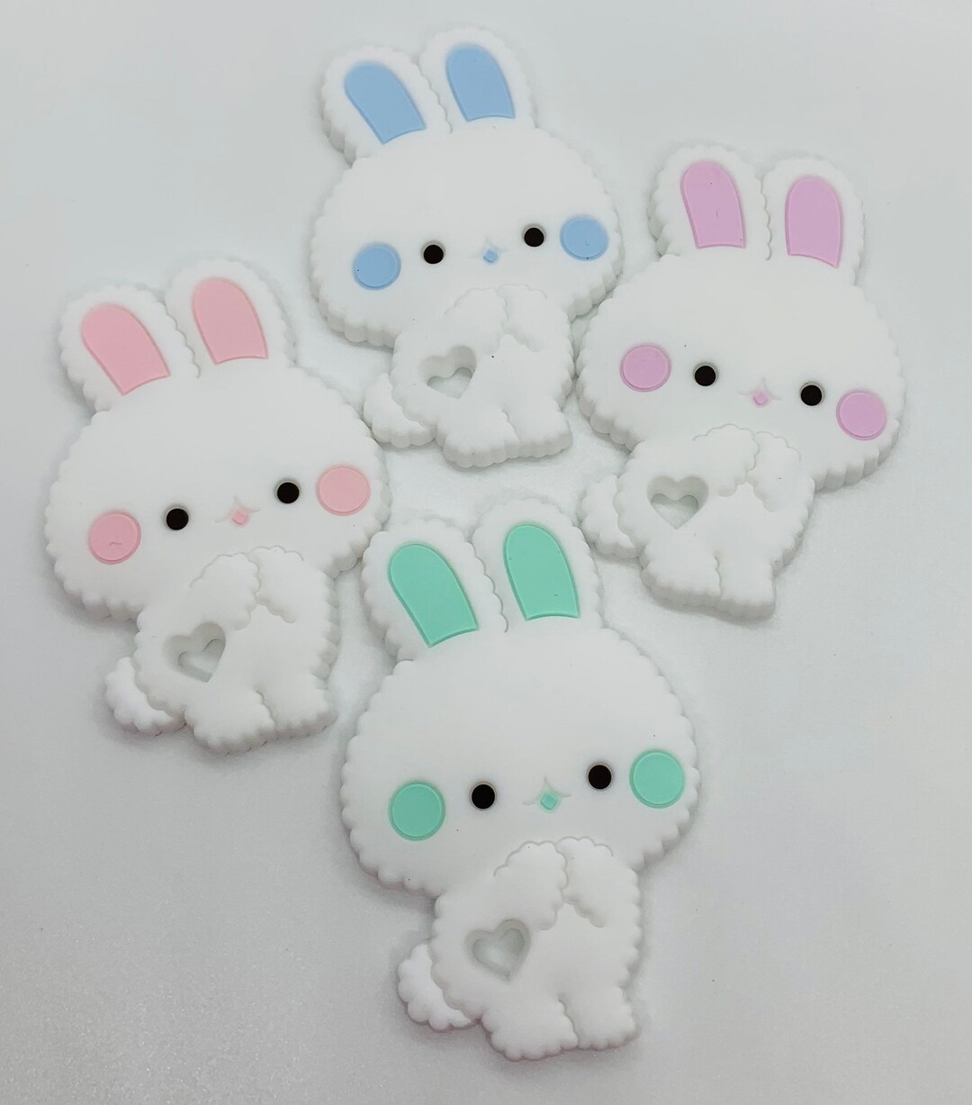Cute Bunny Teether, Rabbit Food Silicone Teether, Animal Teether ...