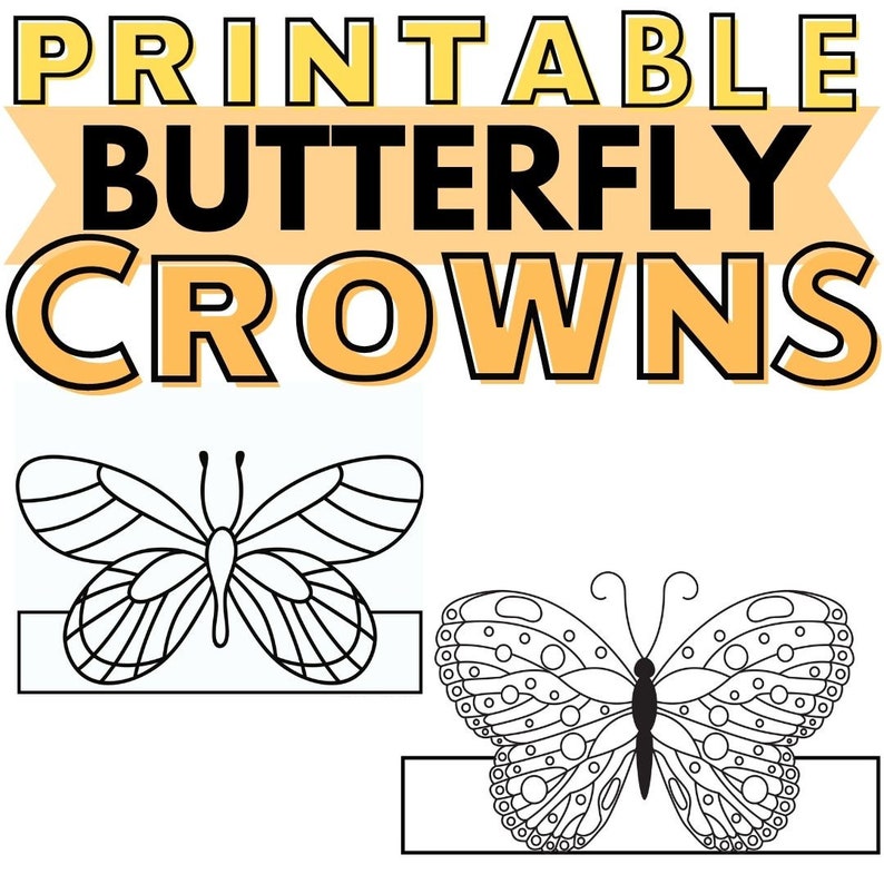 Printable Butterfly Paper Crown | Life Cycle of Butterflies | Coloring ...