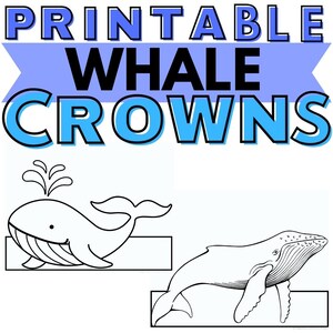 Printable Whale Crown Paper Craft | Sea Animals | Ocean Animal Habitat ...