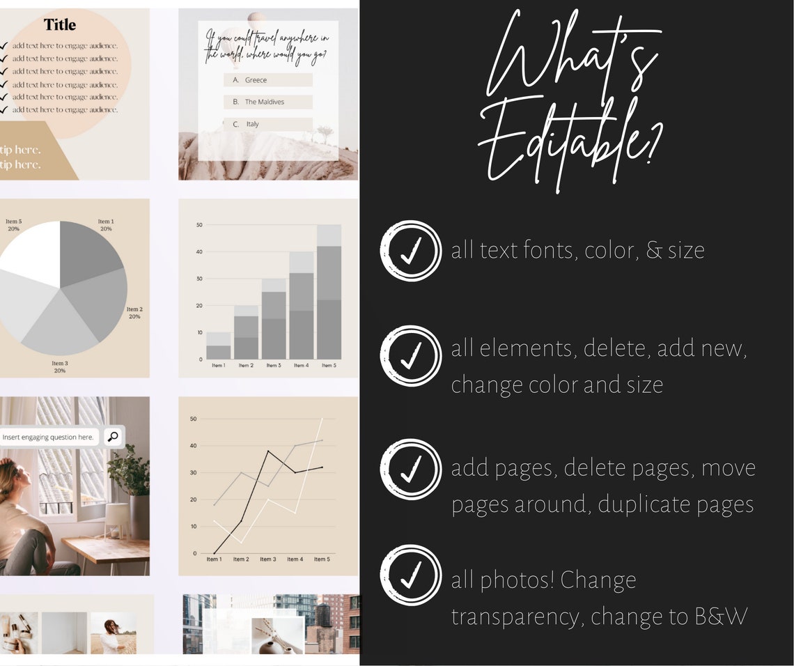 Printable Instagram Engagement Post Templates Cohesive Themed - Etsy