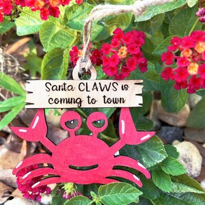 Handcrafted santa Claws Crab Shell Ornament Great Gift - Etsy