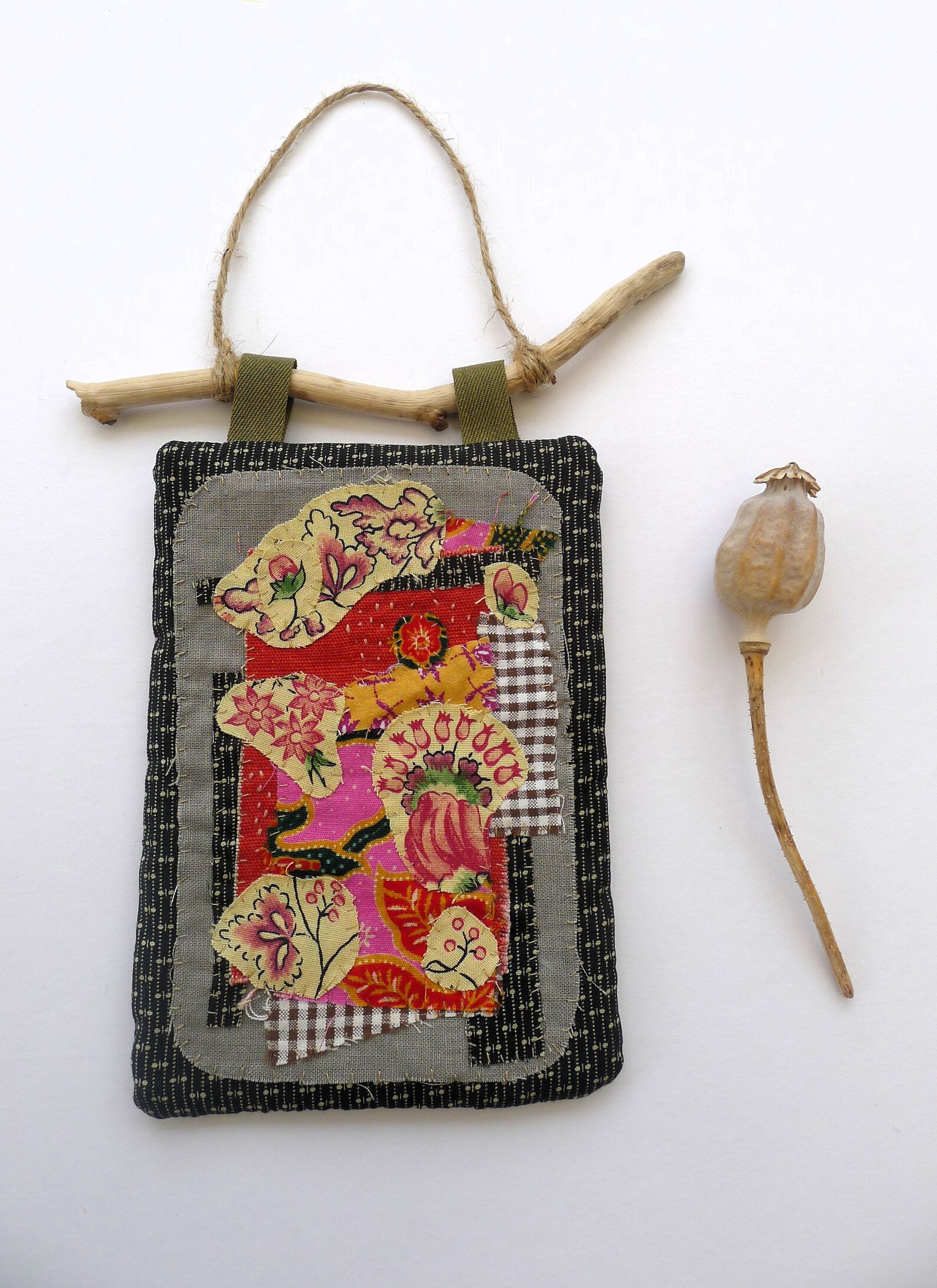 Mini Wall Hanging, Abstract Wall Hanging, Textile Art, Abstract Art ...