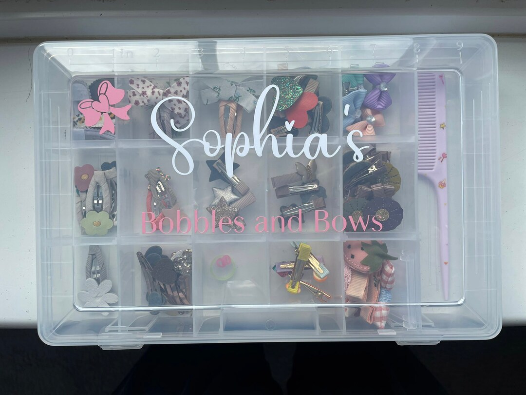 Personalised Bobbles & Bows Storage Box - Etsy UK