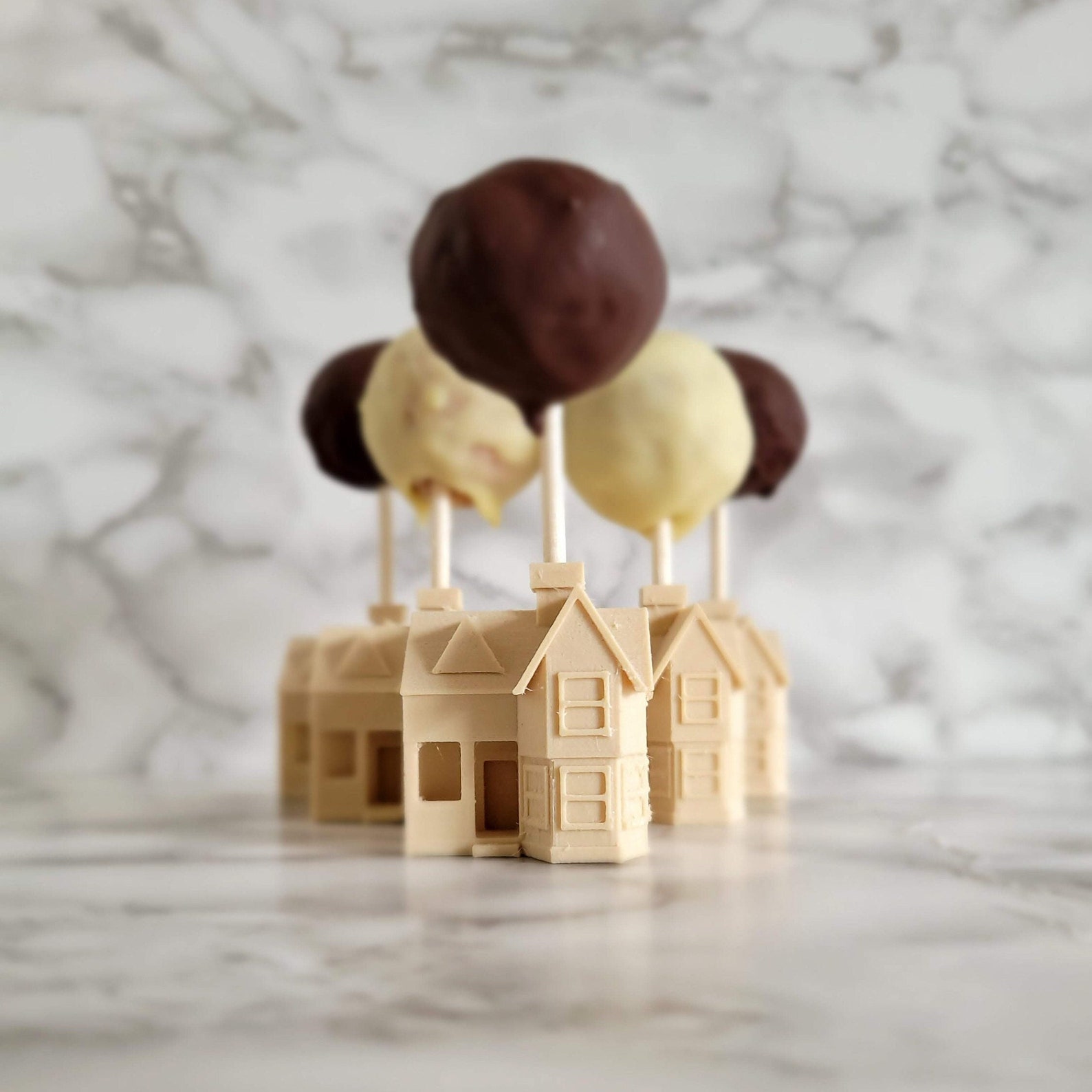 Up Balloon House Cake Pop Holder, Cute Wedding Favor Ideas, Cake Pop ...