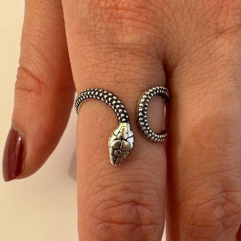 Silver Snake Ring - Etsy