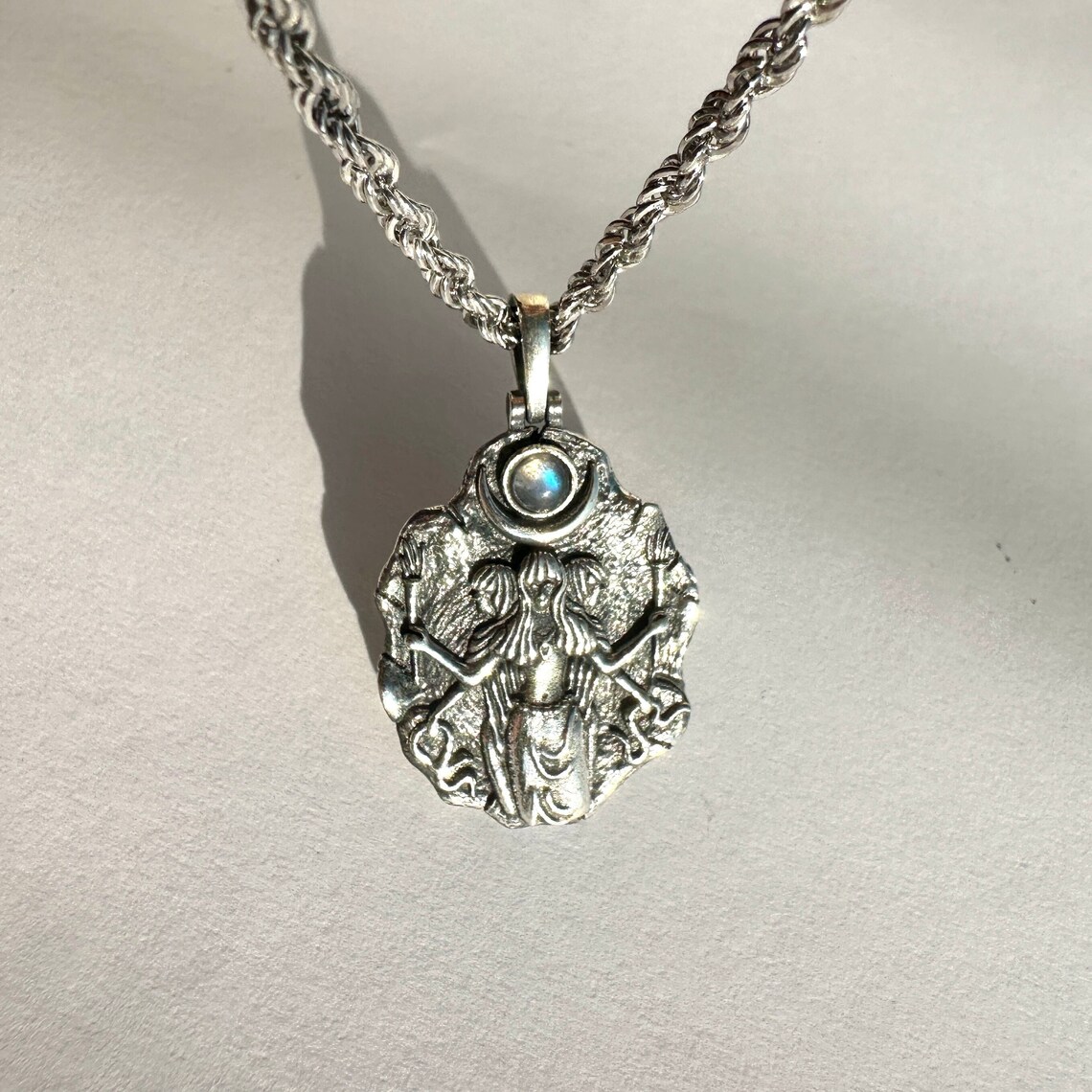 Witch Goddess Hecate Necklace, 925 Sterling Silver Greek Goddess ...