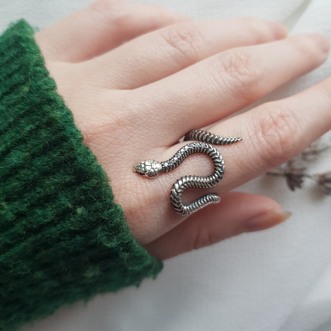 Twisted Snake Ring, 925 Sterling Silver Serpent Ring, Hecate Jewelry - Etsy