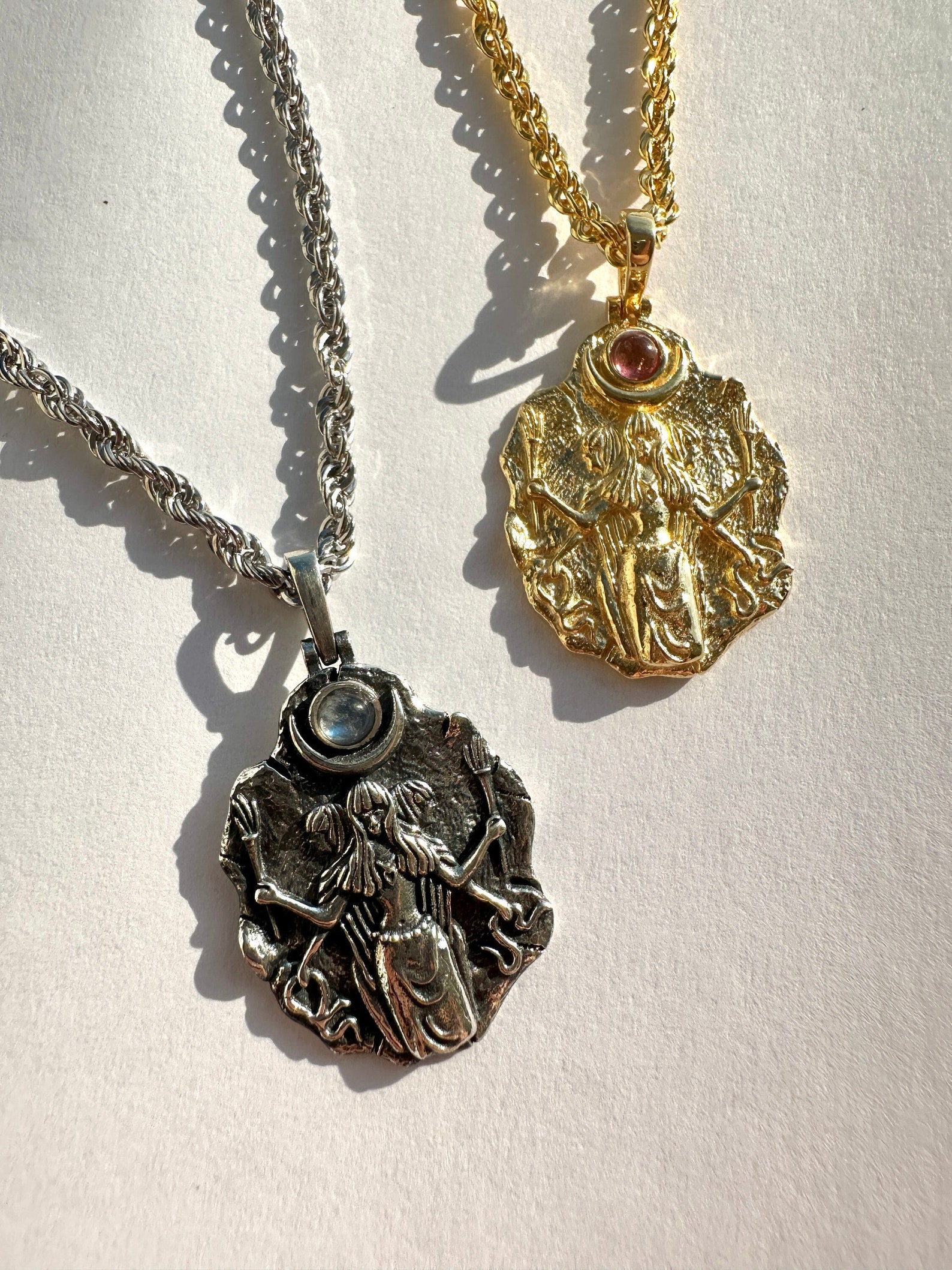 Witch Goddess Hecate Necklace, 925 Sterling Silver Greek Goddess ...