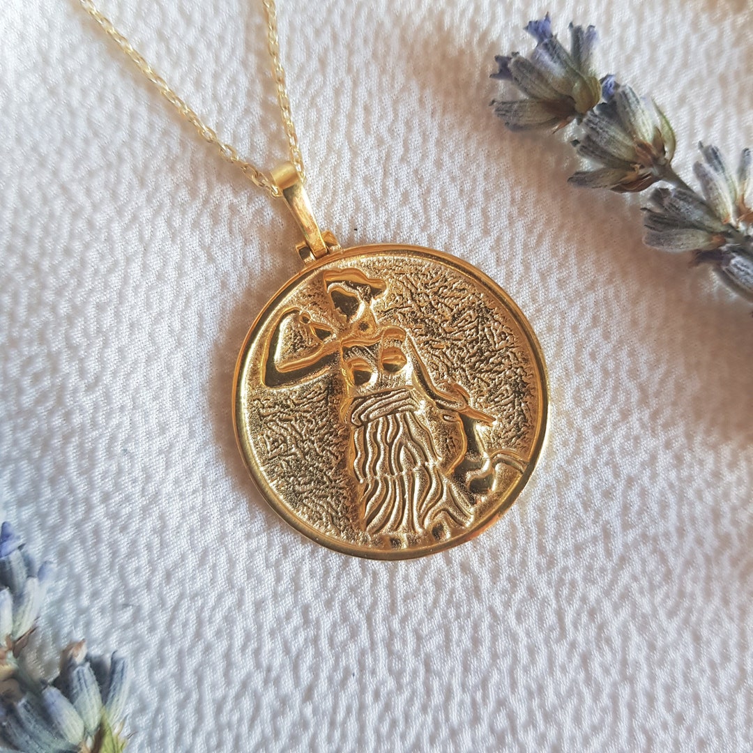 GODDESS ARTEMIS Necklace, 925 Sterling Silver Artemis Medallion ...