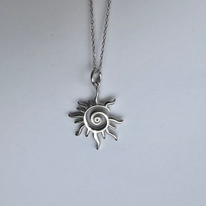 Minimal Sunburst Necklace, 14k Gold Vermeil Glowing Sun Pendant, Little ...