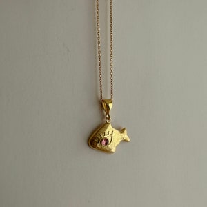Fish With an Eye Necklace, 925k Sterling Silver Fish Pendant, Little ...