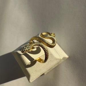 14k Solid Gold Snake Ring | Certified Solid Gold Serpent Ring ...