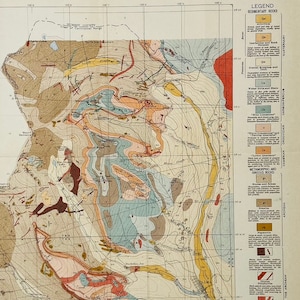Vintage Map Showing Geology of the Alma District, Colorado - Etsy