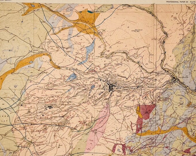 Map 7 - Geologic Map of the Central City District, Colorado - 1917 - Etsy
