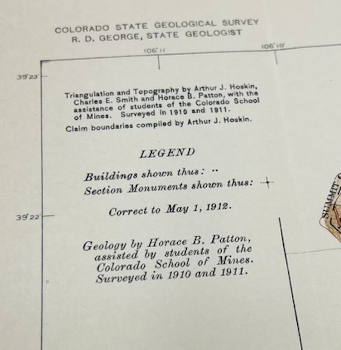 Vintage Map Showing Geology of the Alma District, Colorado - Etsy