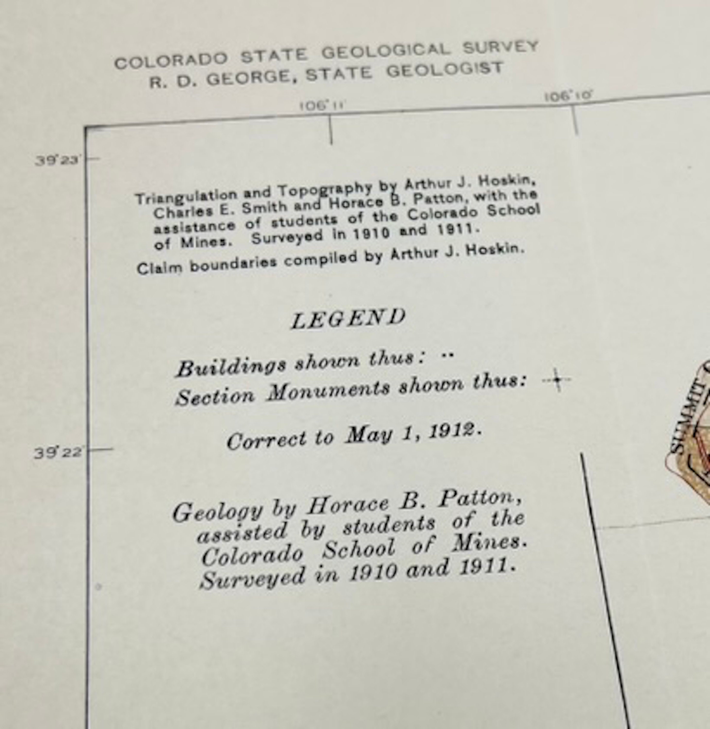 Vintage Map Showing Geology of the Alma District, Colorado - Etsy