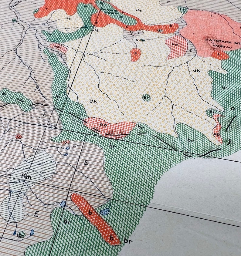 Vintage Geological Map Showing Survey Along the Rabbit Ears Range ...