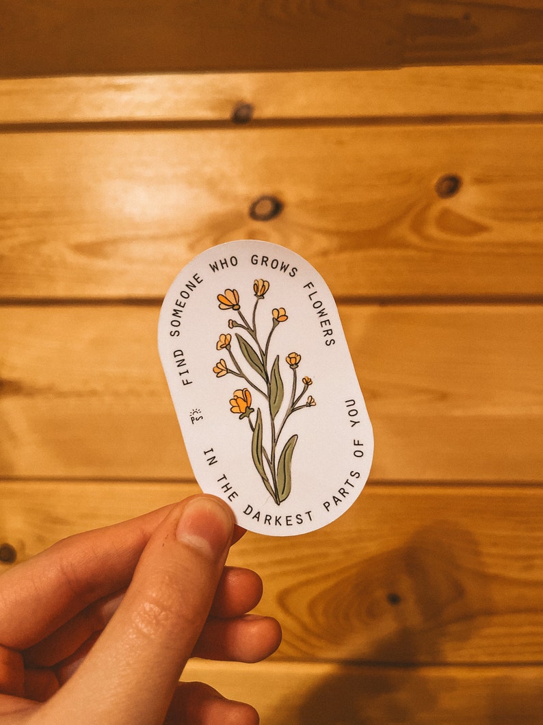 Grows Flowers Zach Bryan Floral Sticker - Etsy
