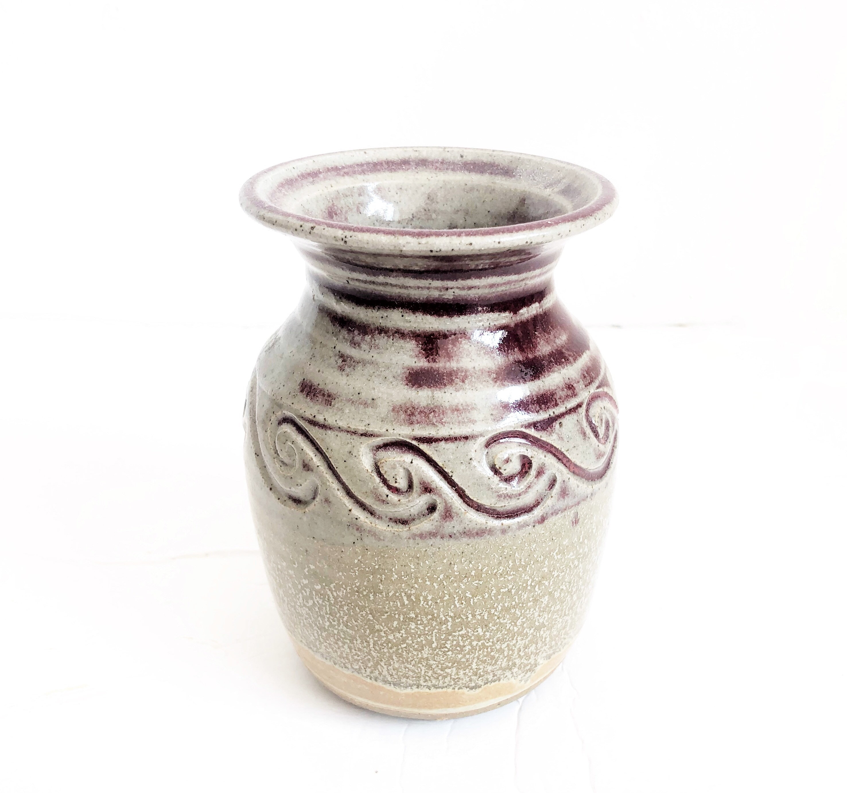 Vintage Jason Stokes Pottery Stoneware Vase Signed - Etsy