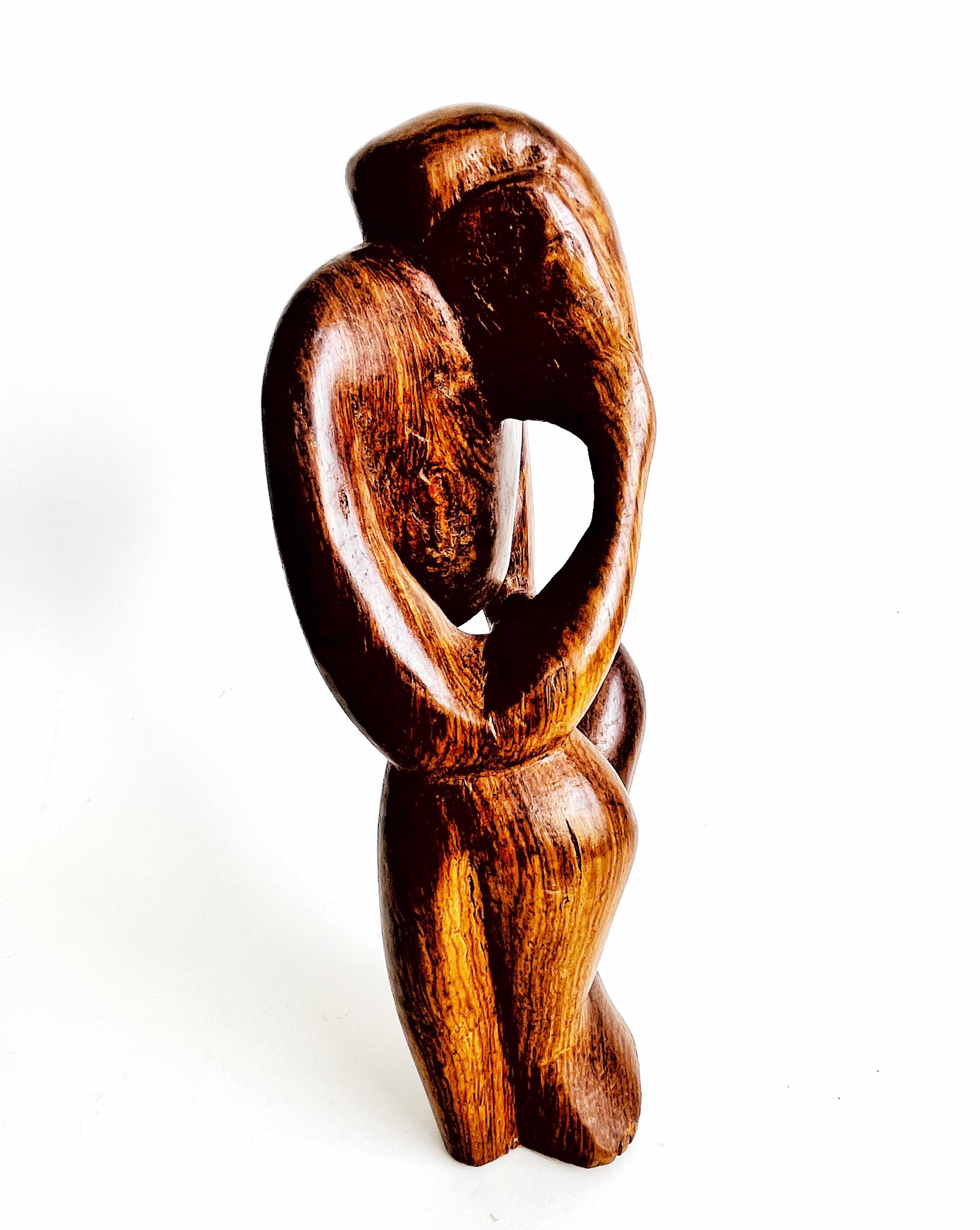 African Wooden Statue African Art Thinking Man - Etsy