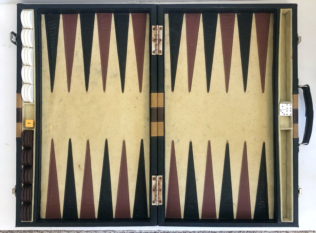 Vintage Backgammon Game Set - Etsy