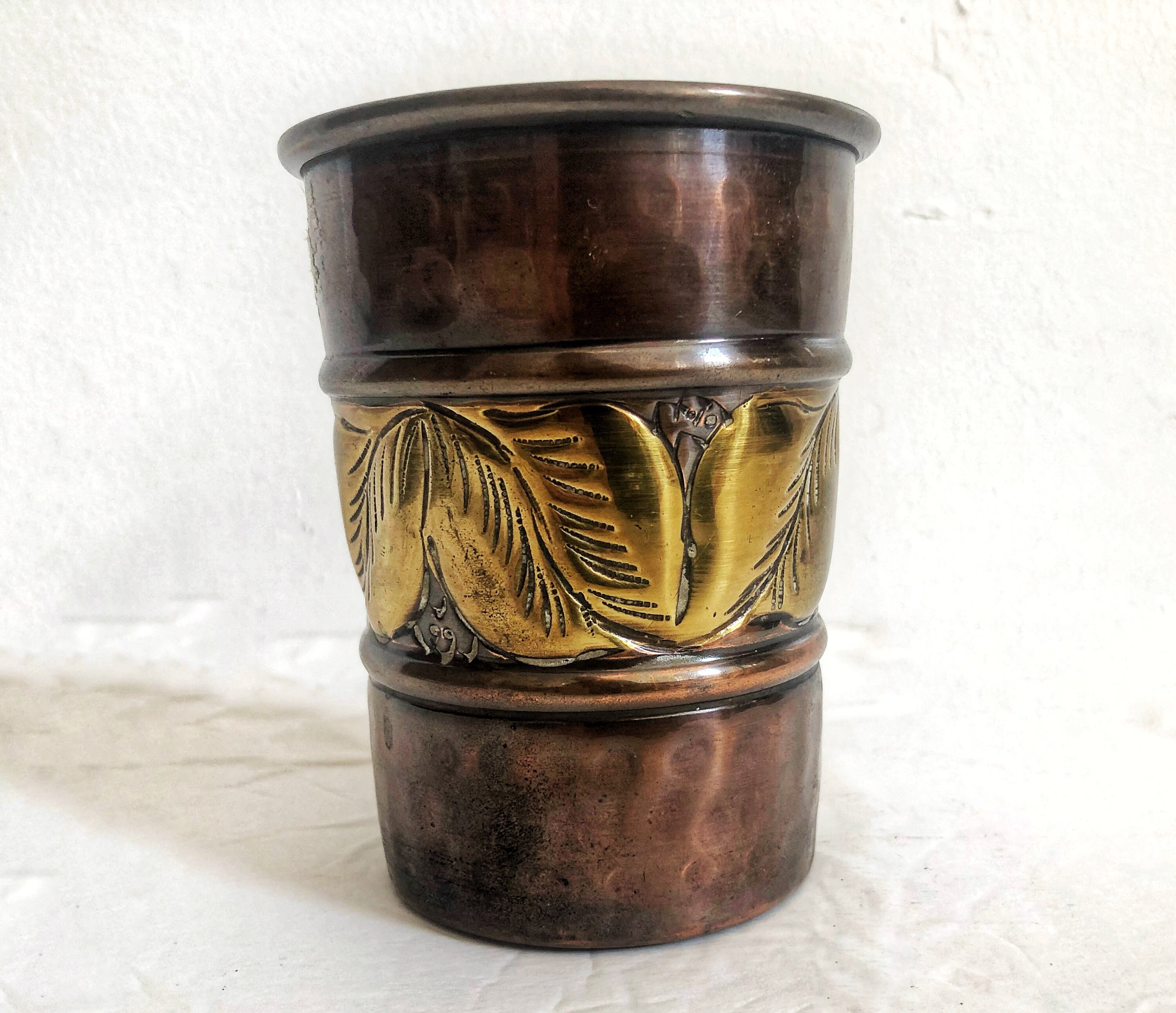 Vintage Brass Engraved and Embossed Cup Copper Cup - Etsy