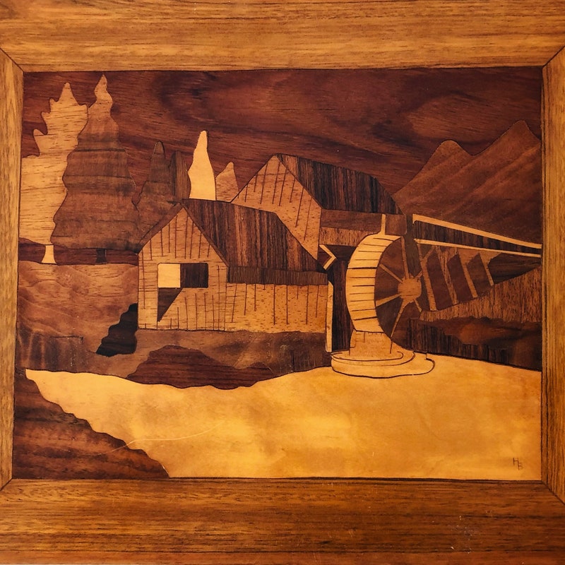 Marquetry Picture - Etsy