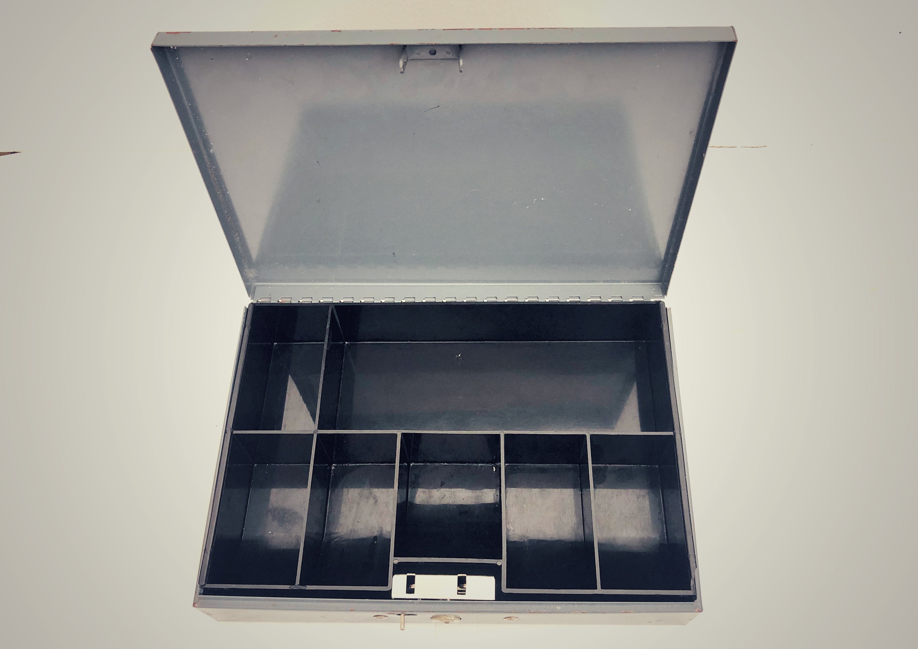 Industrial Lit-ning Metal Cash Box Divided Tray - Etsy