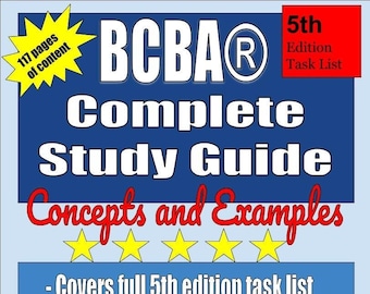 BCBA Exam Prep 5th Edition Task List Study Guide Book for - Etsy