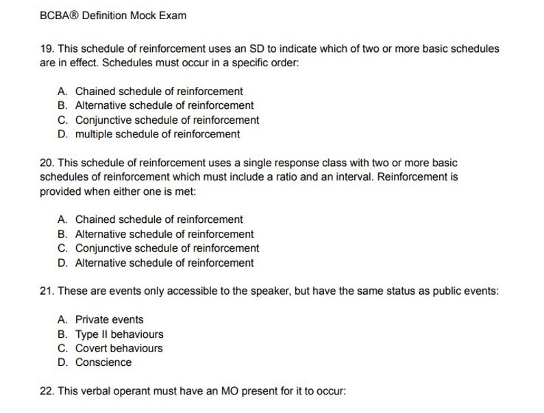 BCBA Exam Study Bundle BCBA Mock Exam 1 & 2 Study Guide Definition Mock ... BCBA Exam Study Bundle BCBA Mock Exam 1 & 2 Study Guide Definition Mock ...