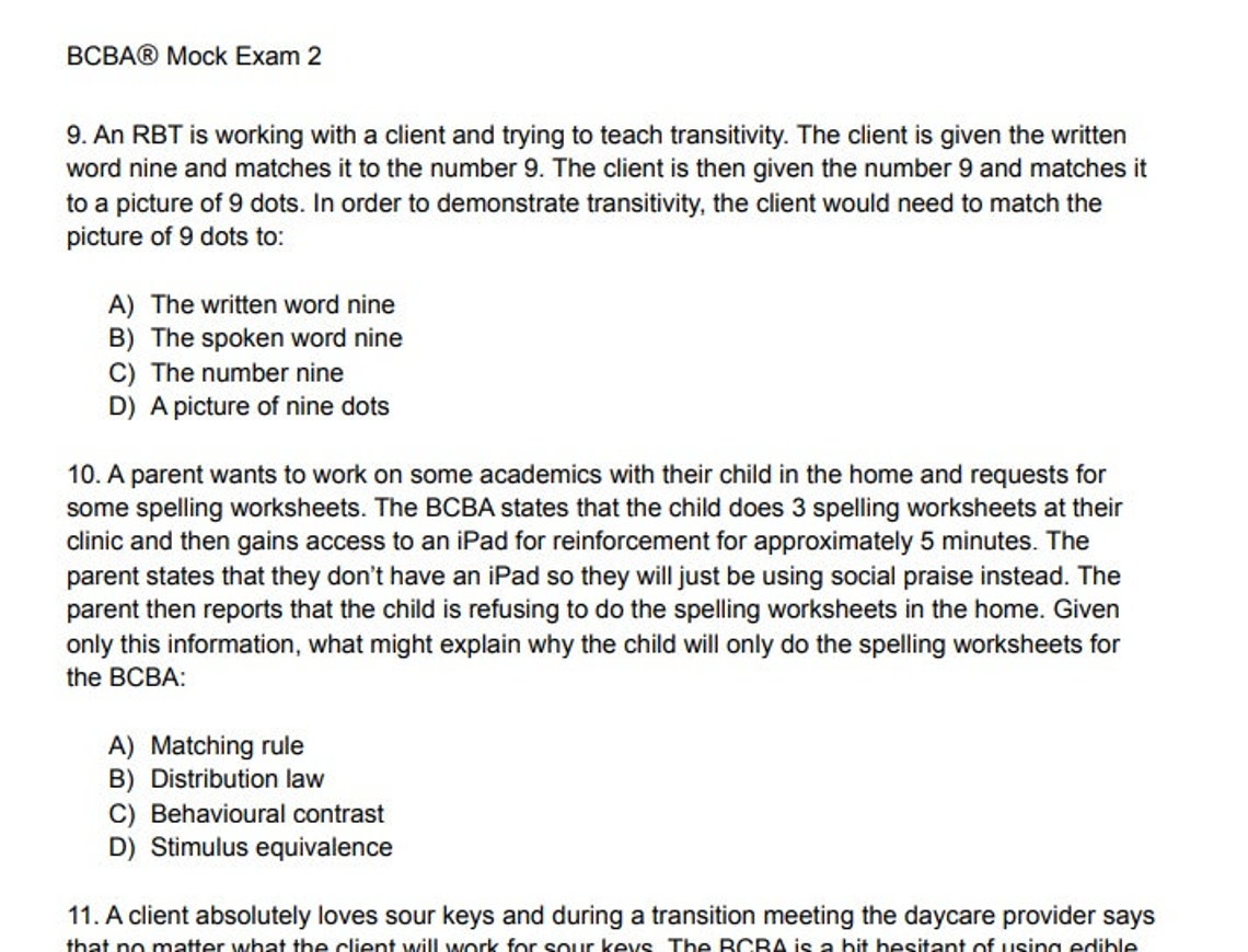BCBA Exam Study Bundle BCBA Mock Exam 1 & 2 Study Guide Definition Mock ... BCBA Exam Study Bundle BCBA Mock Exam 1 & 2 Study Guide Definition Mock ...