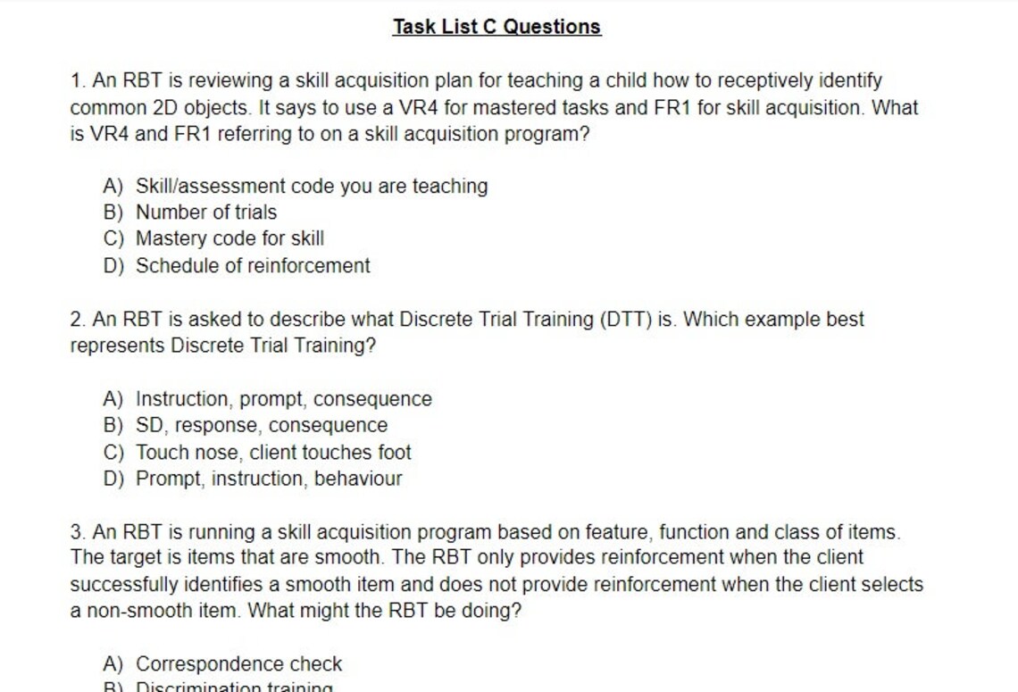 RBT Exam Study Bundle | 2nd Edition Task List | 3 Mock Exams ...