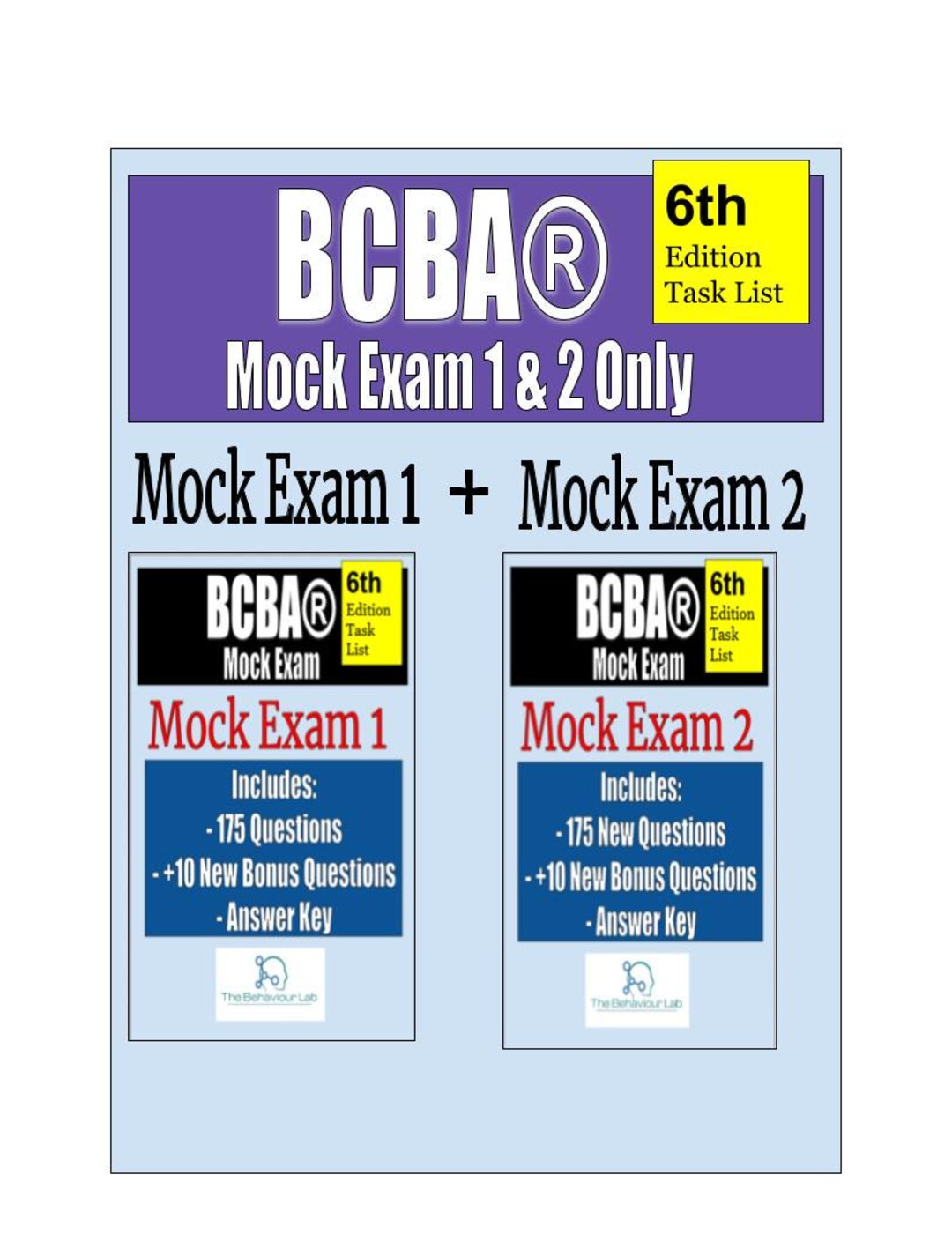 BCBA Mock Exam | BCBA Mock Exam 1 & 2 | 185 Questions per Mock Exam ...