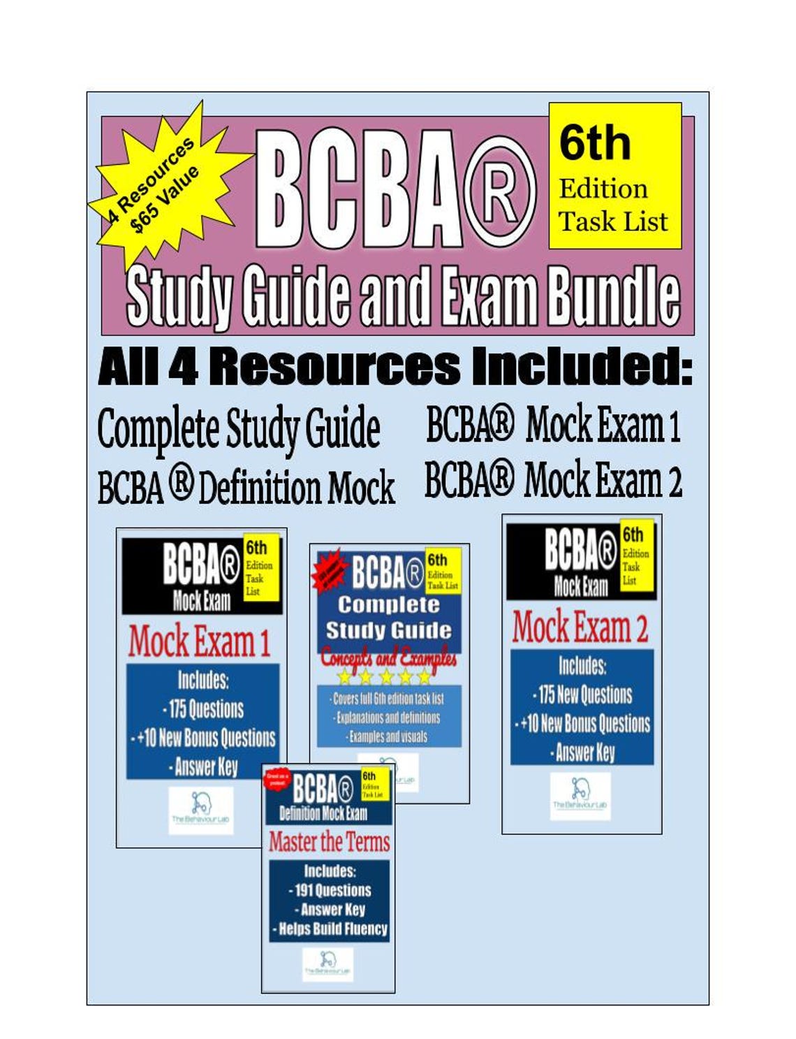 BCBA Exam Study Bundle | BCBA Mock Exam 1 & 2 | Study Guide ...