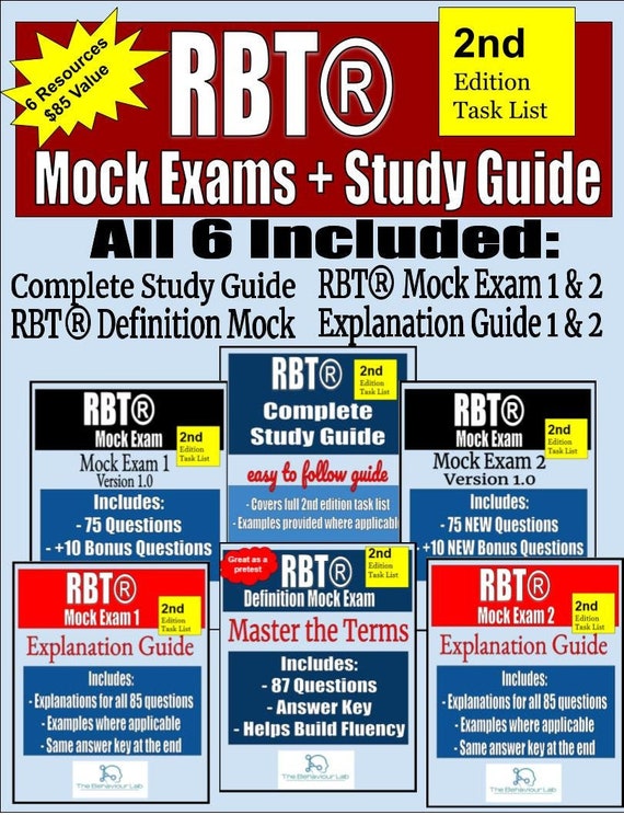 RBT Exam Complete Study BUNDLE RBT Mock Exam Explanation - Etsy