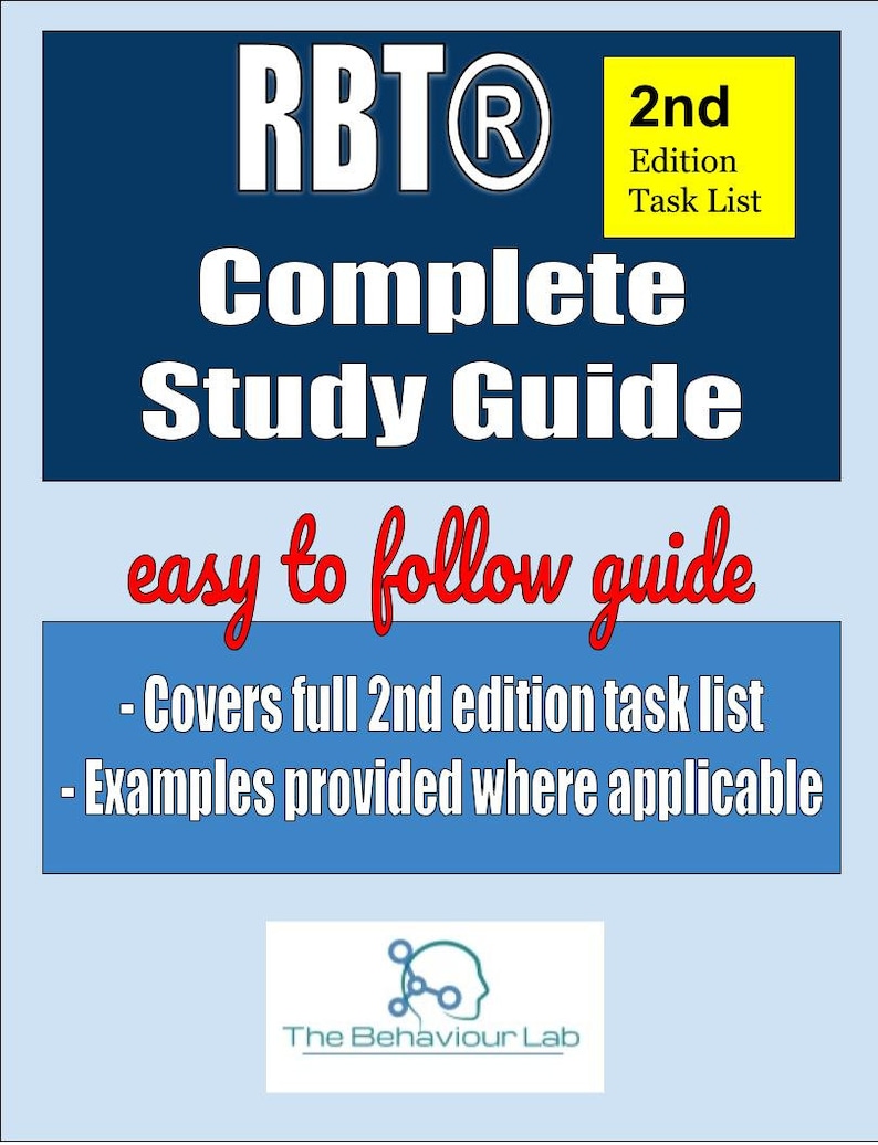 RBT Exam Complete Study BUNDLE | RBT Mock Exam + Competency Study Guide + Explanation Guide ...