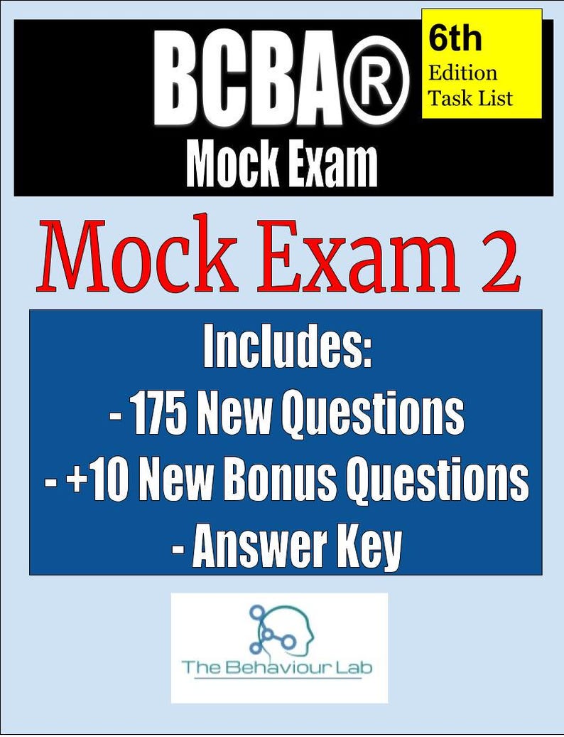 BCBA Exam Study Bundle | BCBA Mock Exam 1 & 2 | Study Guide ...