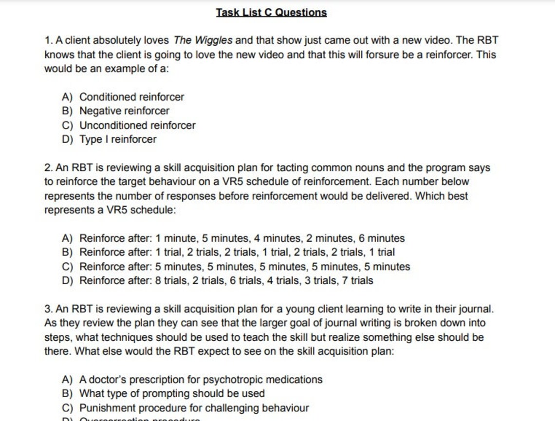RBT Exam Study Bundle | 2nd Edition Task List | 3 Mock Exams ...