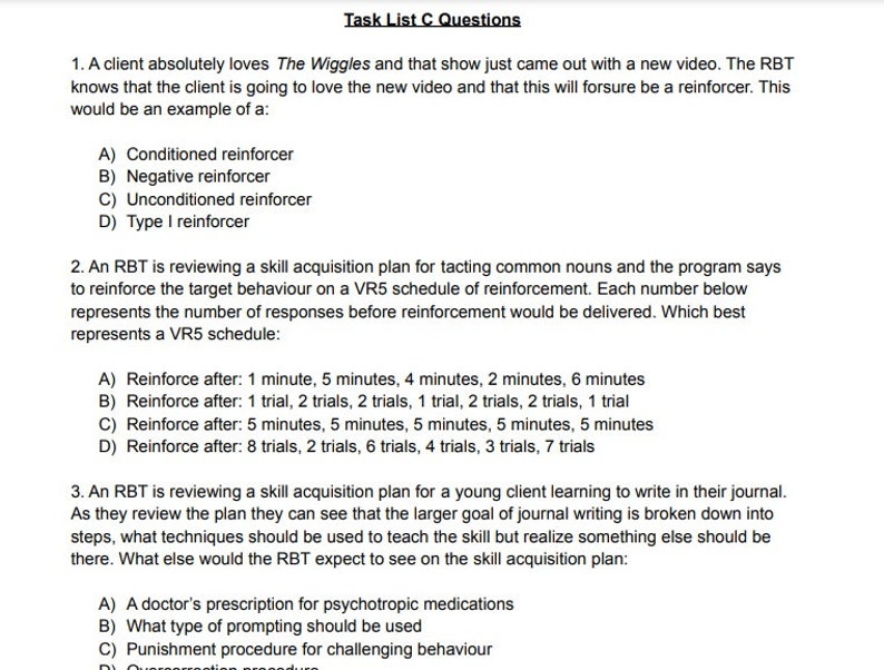 RBT Exam Study Bundle | 2nd Edition Task List | 3 Mock Exams ...