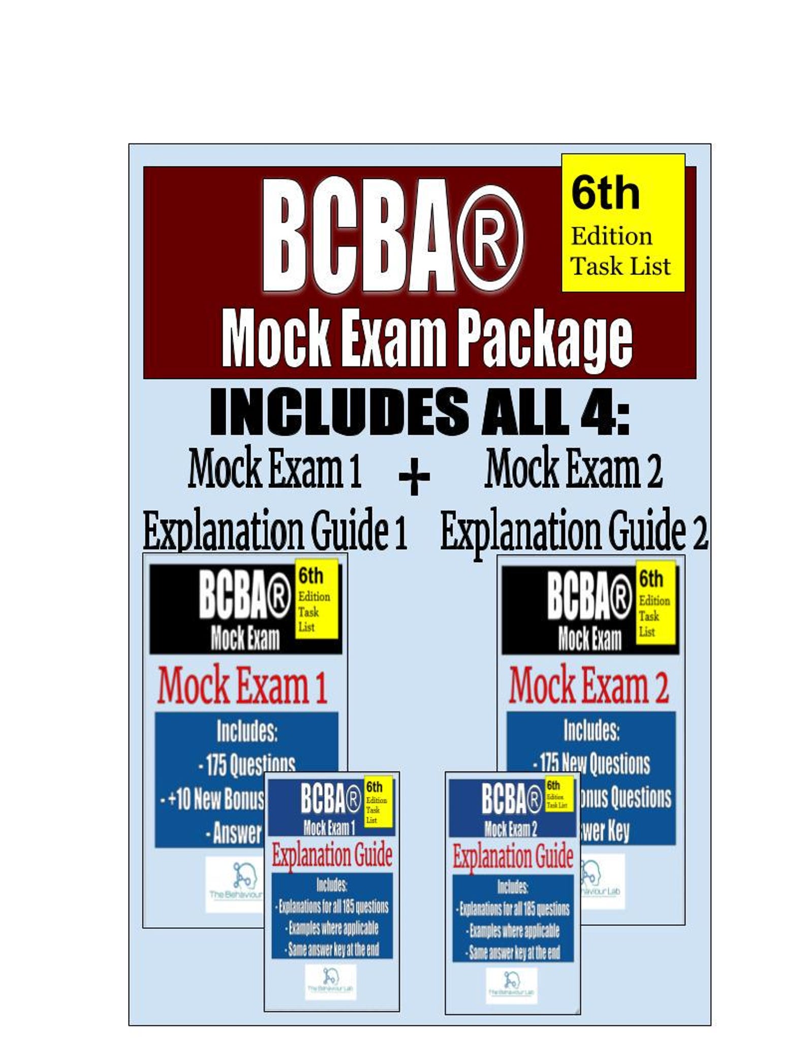 BCBA Mock Exam 1 & 2 | 160 Questions per Mock Exam| Explanations ...