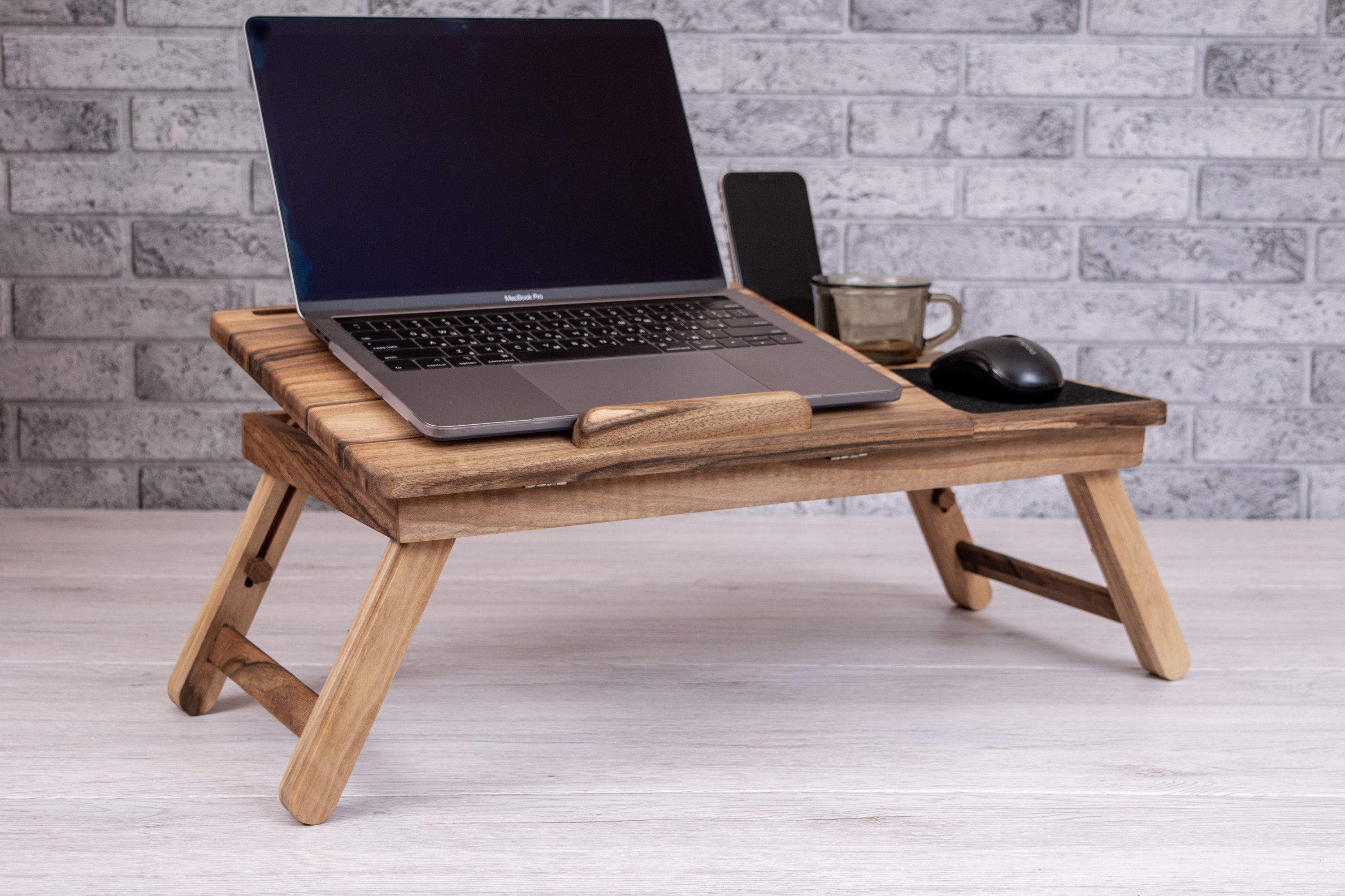 Wooden MacBook Stand || Custom Laptop Stand, Wooden Bed Tray, Portable ...