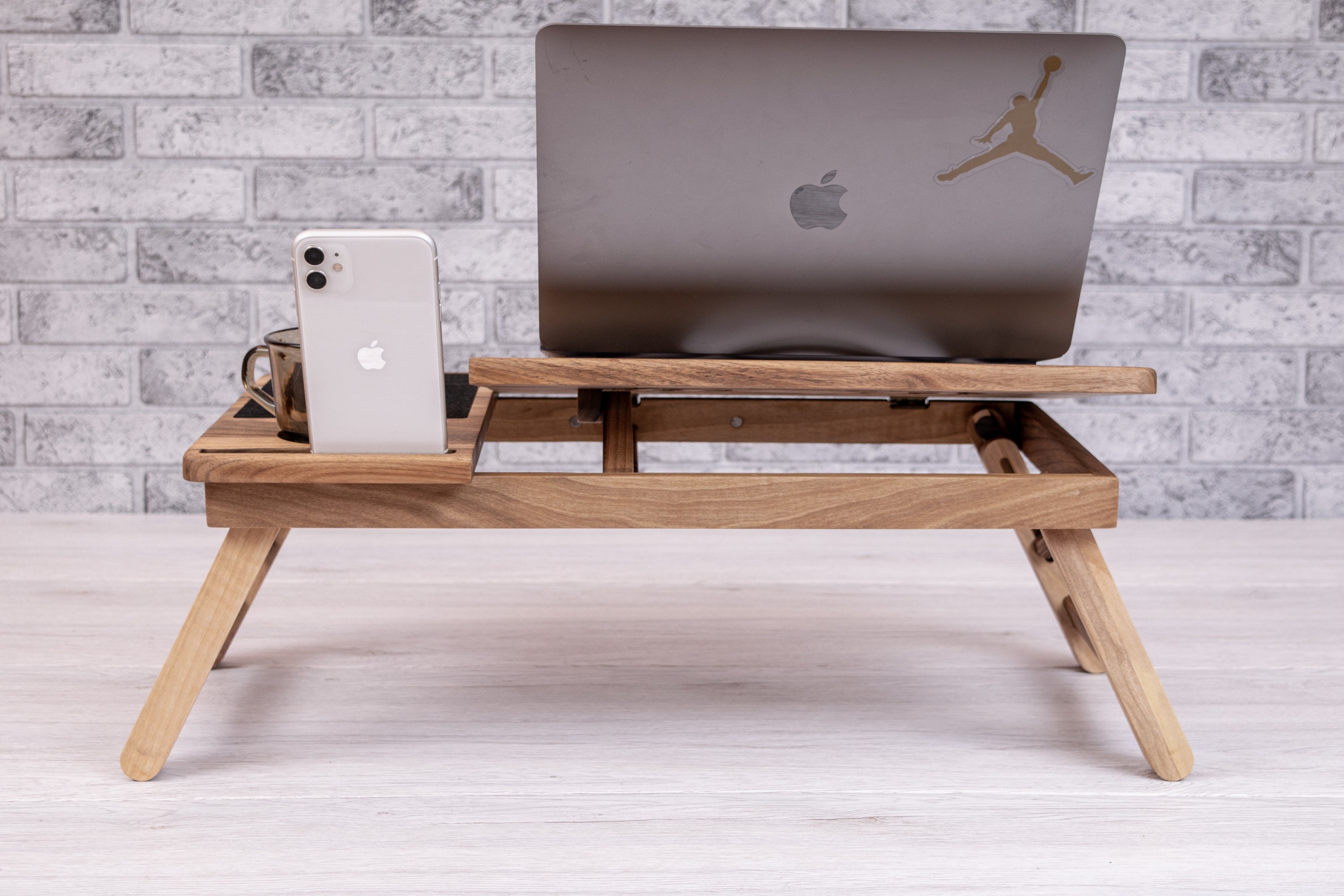 Wooden MacBook Stand Custom Laptop Stand, Wooden Bed Tray, Portable Lap ...
