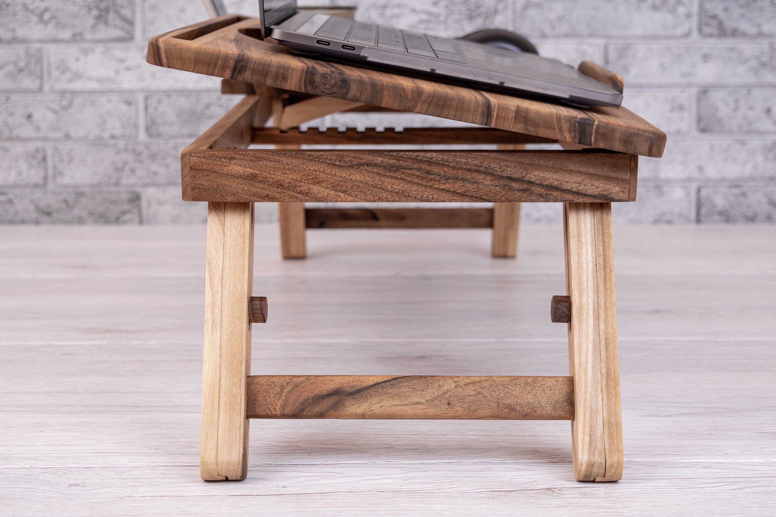 Wooden MacBook Stand Custom Laptop Stand, Wooden Bed Tray, Portable Lap ...