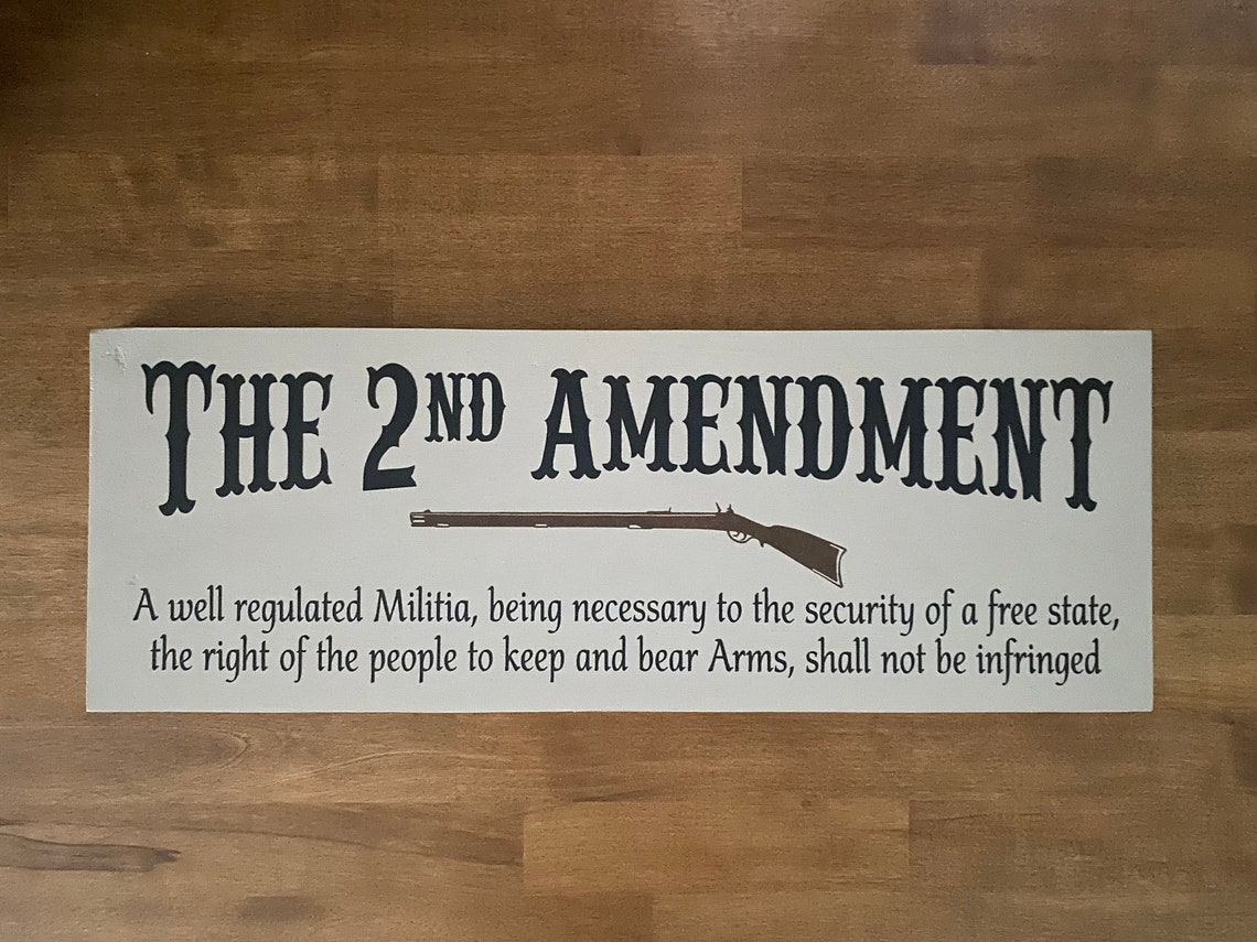 2nd Amendment Sign Man Cave Decor Bill of Rights Gift | Etsy