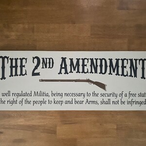 2nd Amendment Sign | Man Cave Decor | Bill of Rights | Gift for Him ...