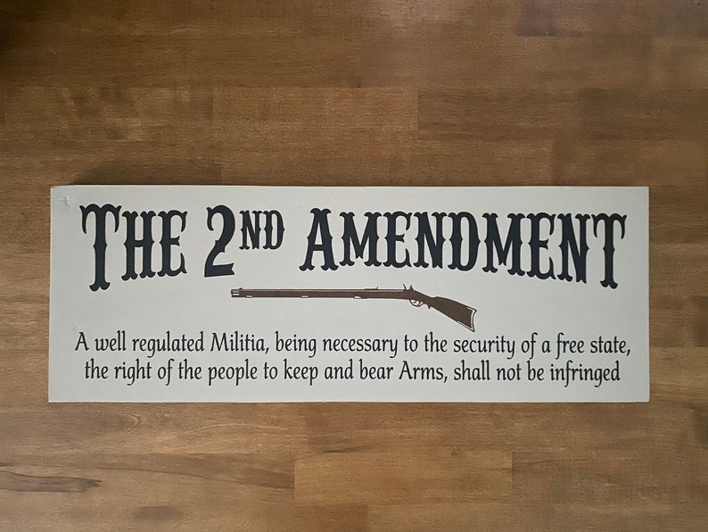 2nd Amendment Sign Man Cave Decor Bill of Rights Gift | Etsy
