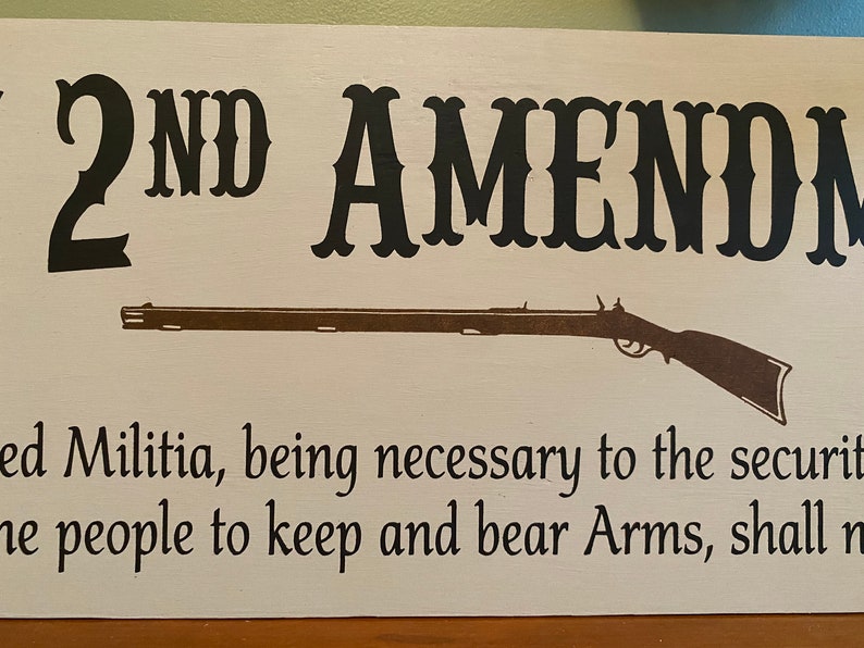 2nd Amendment Sign Man Cave Decor Bill of Rights Gift | Etsy