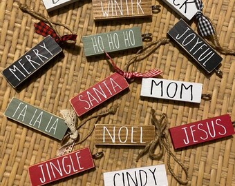 Rae Dunn Inspired Ornaments. Farmhouse Christmas Decor. - Etsy