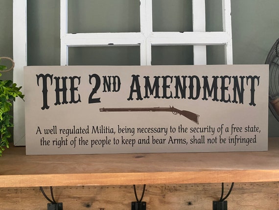 2nd Amendment Sign Man Cave Decor Bill of Rights Gift | Etsy