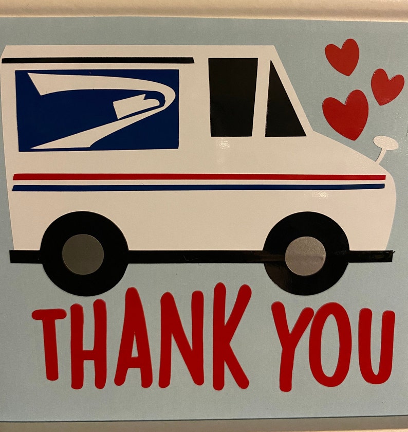 Mailbox Decal Mailbox Thank You Decal Thank You Mail Truck - Etsy
